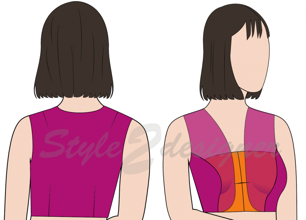 Front Over Layer Blouse PDF Pattern Download | Style2Design